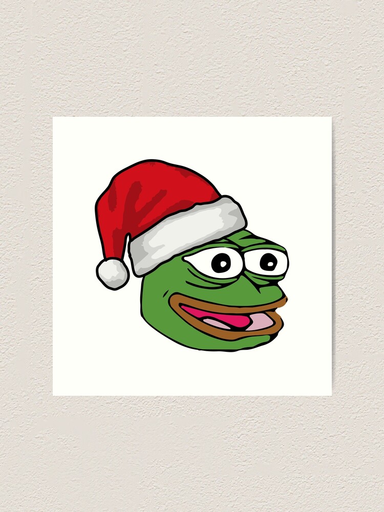 "Christmas Pepe" Art Print for Sale by widmore | Redbubble