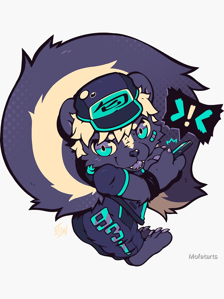"Punk Skunk" Sticker for Sale by Mofetarts | Redbubble