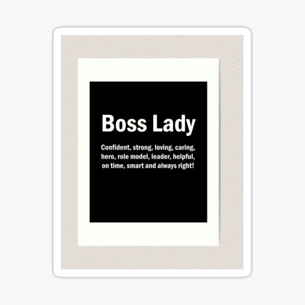 "Boss Lady" Sticker by HDesignz | Redbubble