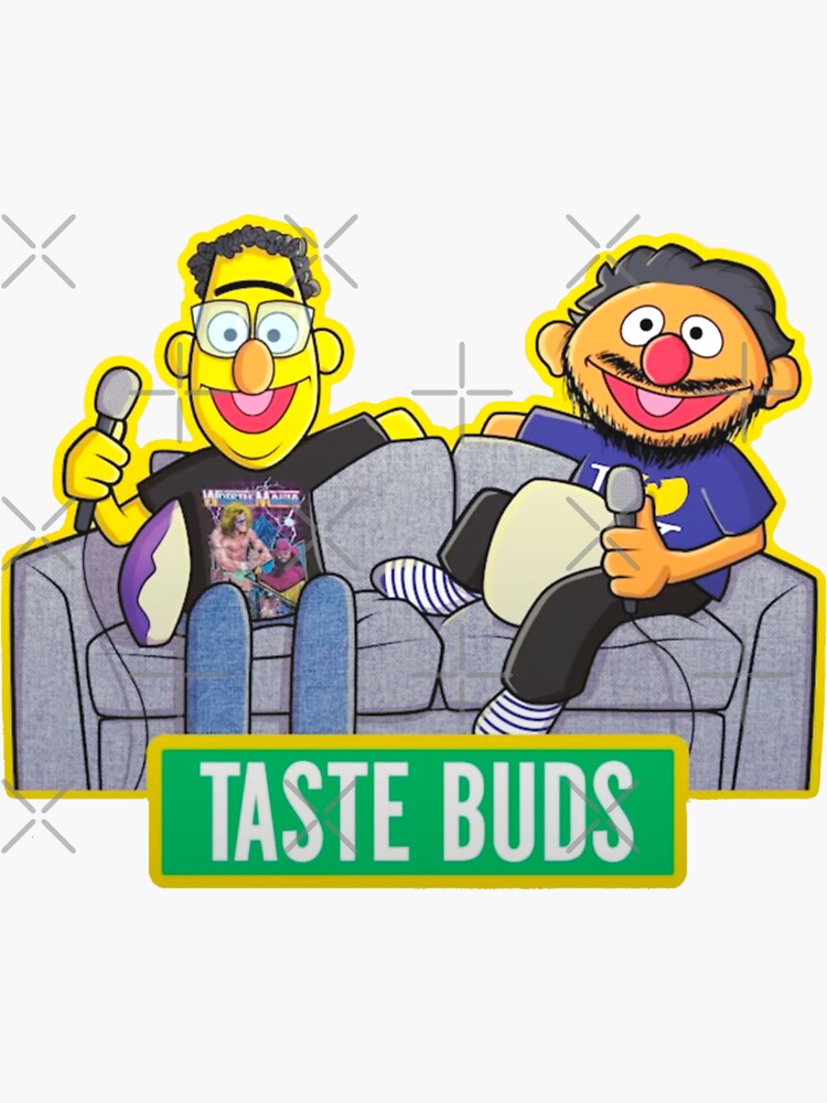 "Taste Buds podcast " Sticker for Sale by ICOAHEnding | Redbubble