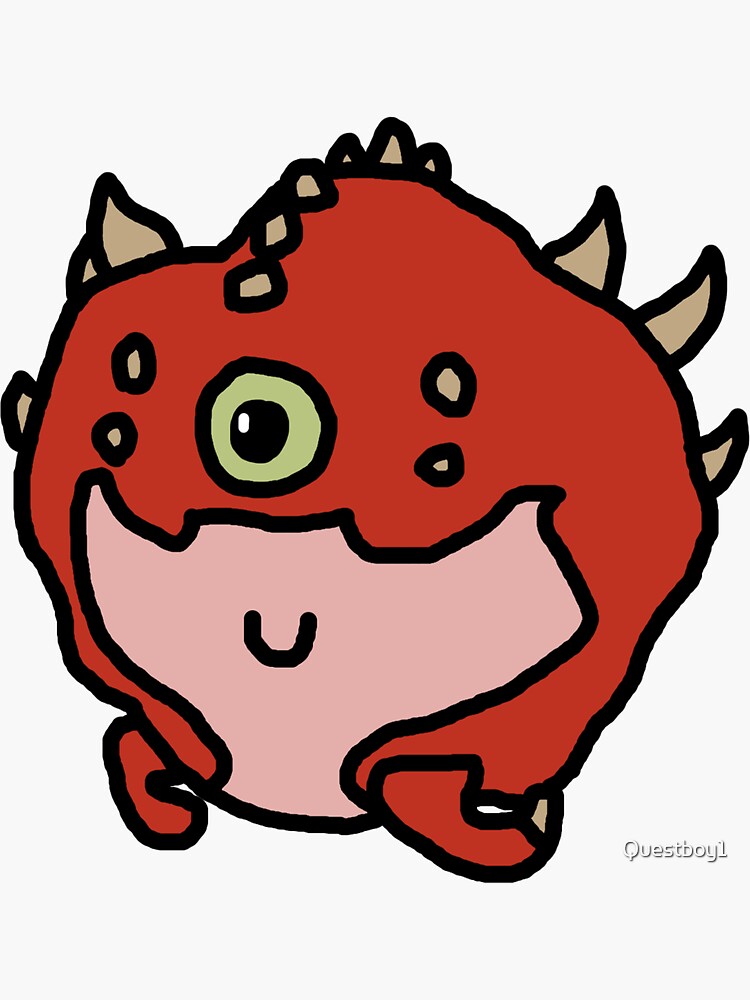 "Happy Demon" Sticker by Questboy1 | Redbubble