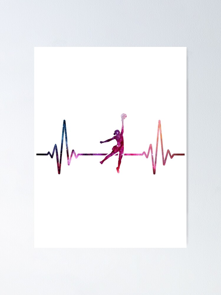 "Netball Heartbeat galaxy" Poster for Sale by luytkaka | Redbubble