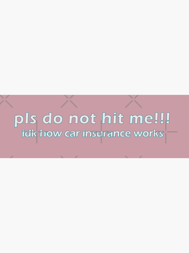 "Car Insurance Bumper Sticker" Sticker for Sale by pinkberryarts ...