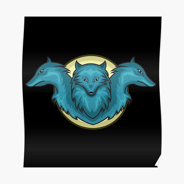 "Three Headed Wolf" Poster by Dickypratama10 | Redbubble