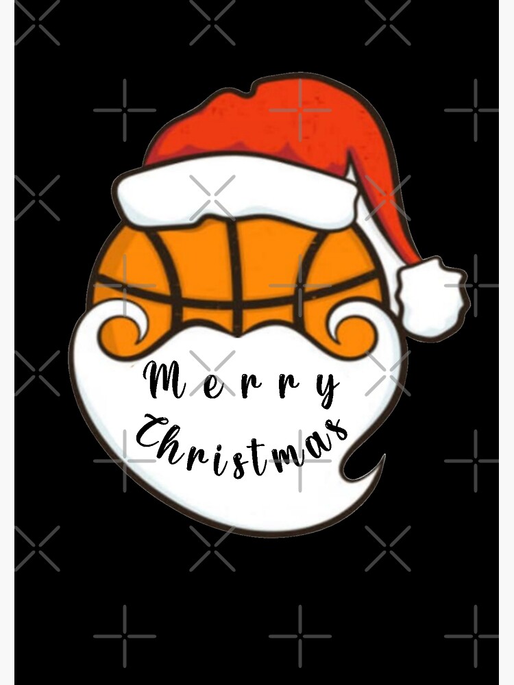 "Santa Hat basketball ball Merry christmas " Poster for Sale by ...