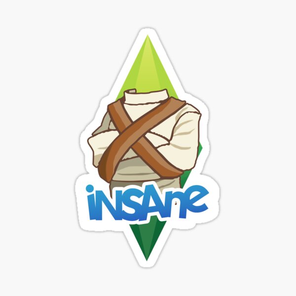 "The Sims Insane" Sticker for Sale by crtswerks | Redbubble