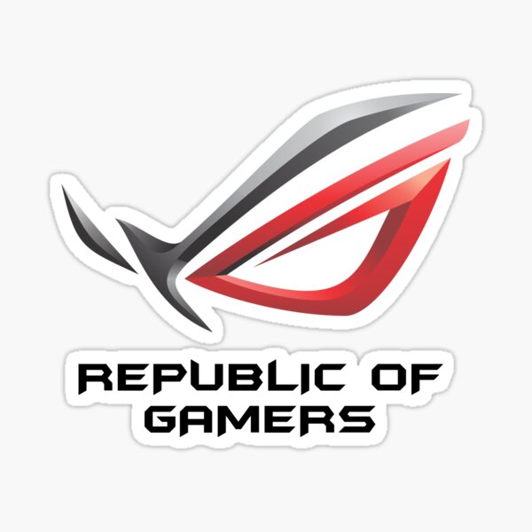 "Asus ROG Republic Of Gamers" Sticker for Sale by teresinukin | Redbubble