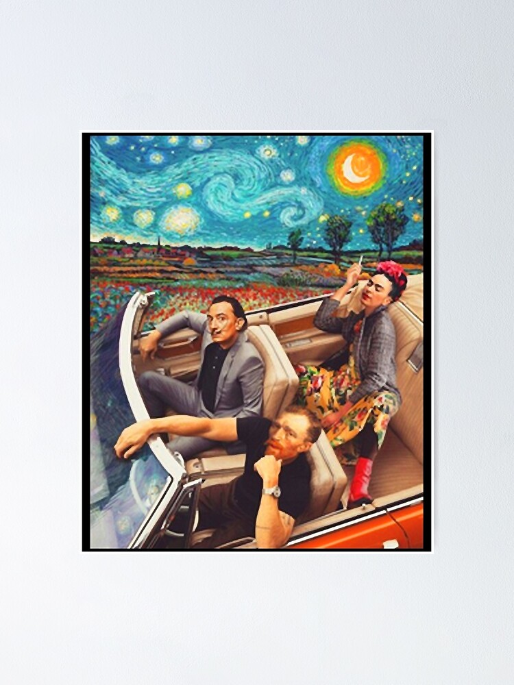 Póster «Artistas famosos, vincent van gogh, frida kahlo, salvador dali ...