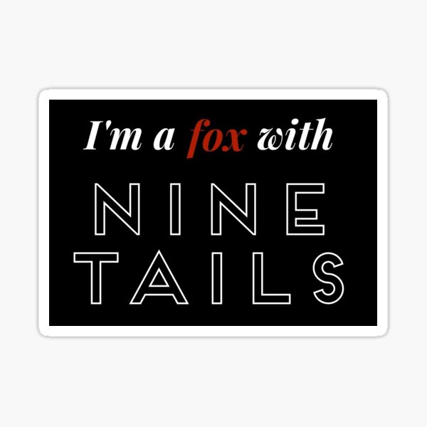" Nine tails " Sticker by RenardRoux | Redbubble