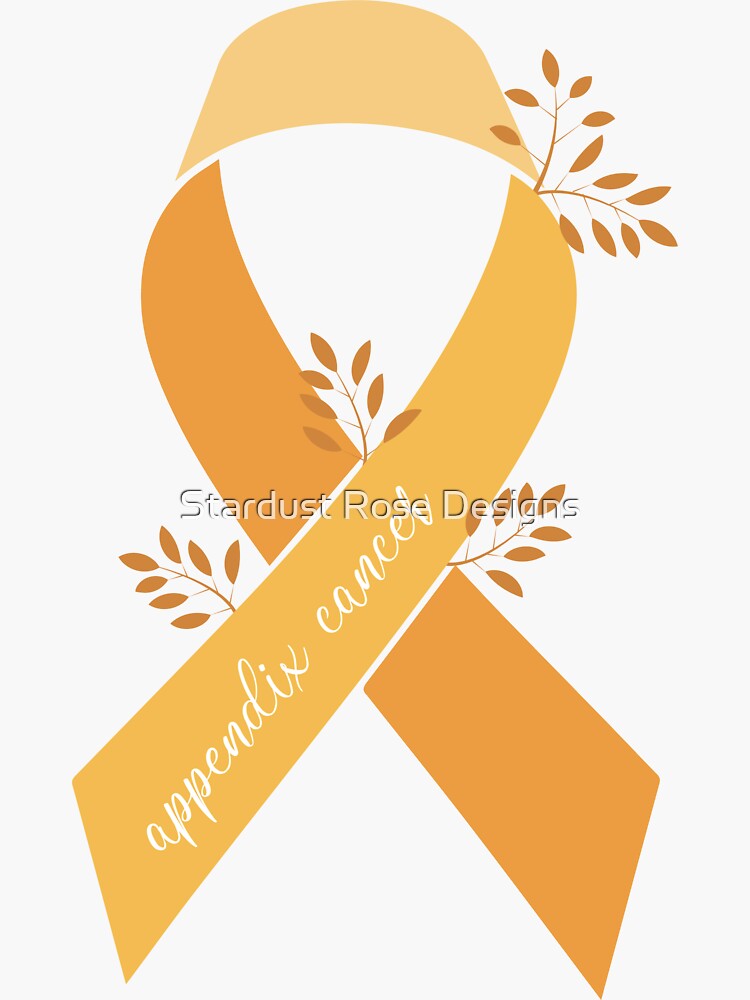 "Appendix Cancer Ribbon" Sticker for Sale by ifoundaleaf | Redbubble