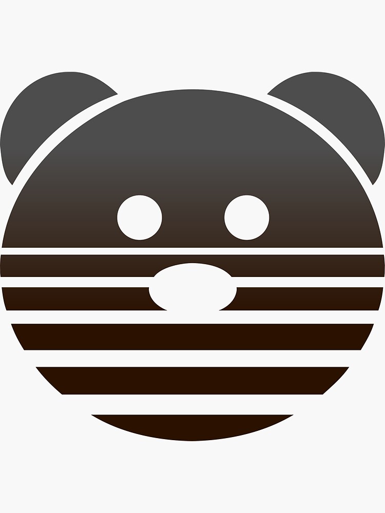 "m20 Bear Logo Dark Vapor Fade" Sticker by midkiffaries | Redbubble