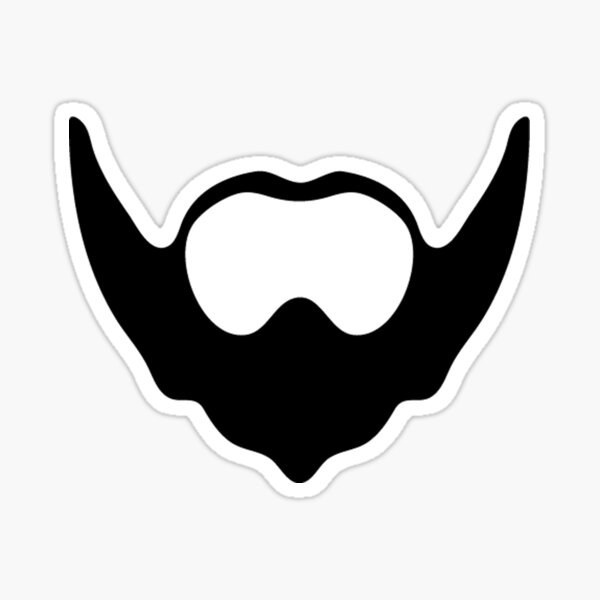 "Cool Funny Stickers and Face Masks with a Biker Beard" Sticker for ...