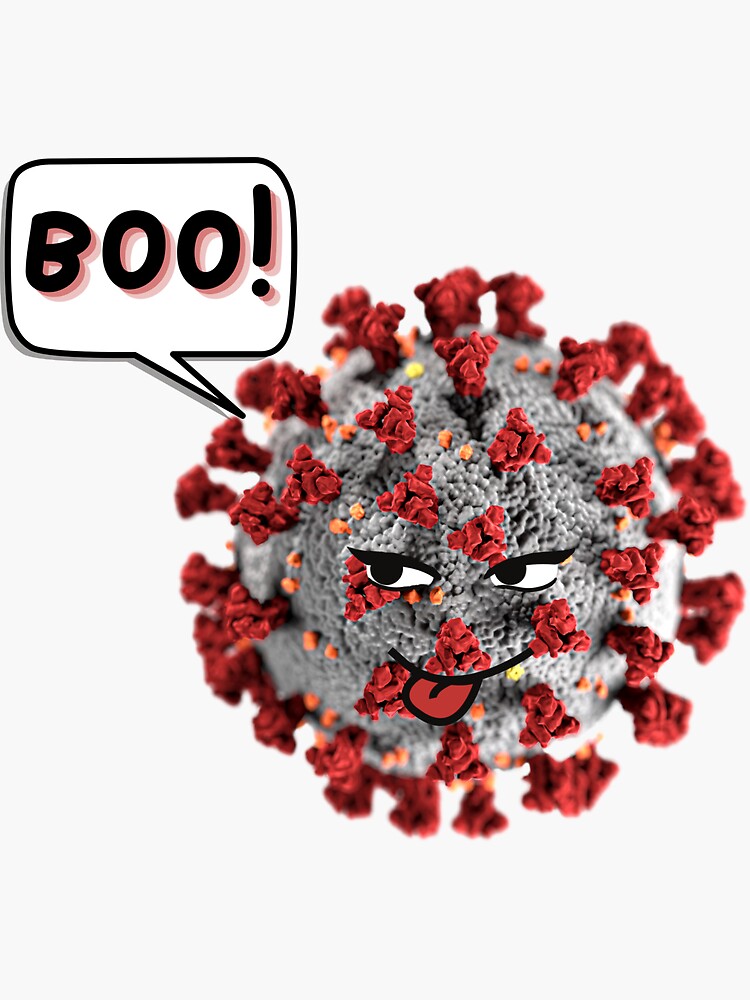 "Coronavirus BOO" Sticker for Sale by LampUp | Redbubble