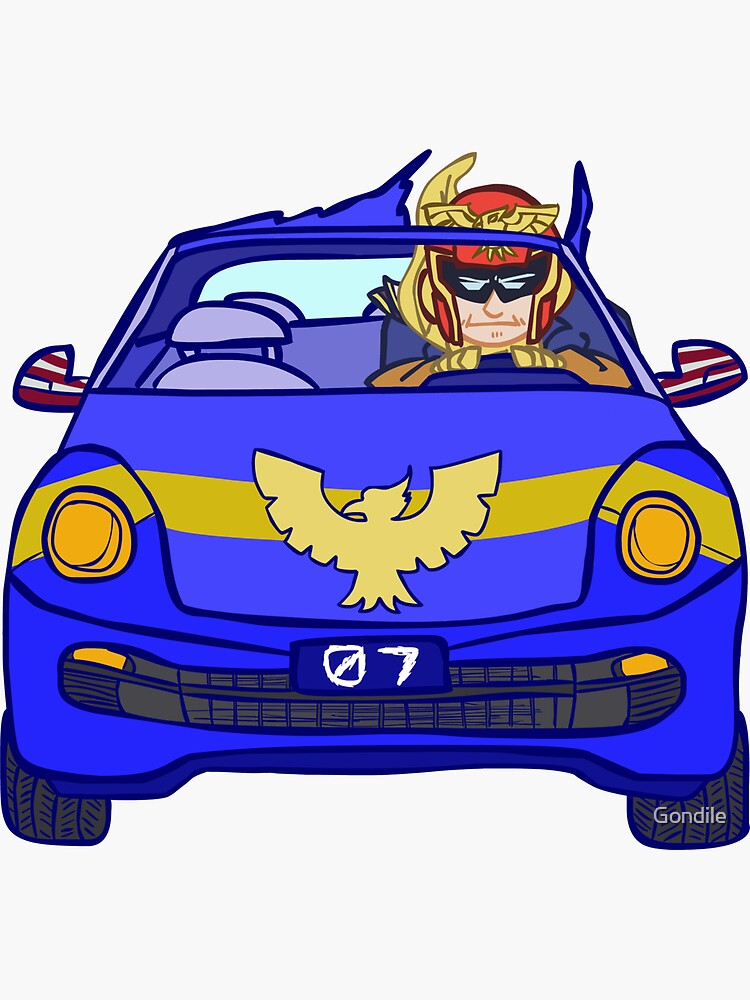 "Captain Falcon's Blue Falcon" Sticker for Sale by Gondile | Redbubble