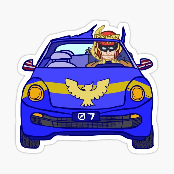 "Captain Falcon's Blue Falcon" Sticker for Sale by Gondile | Redbubble