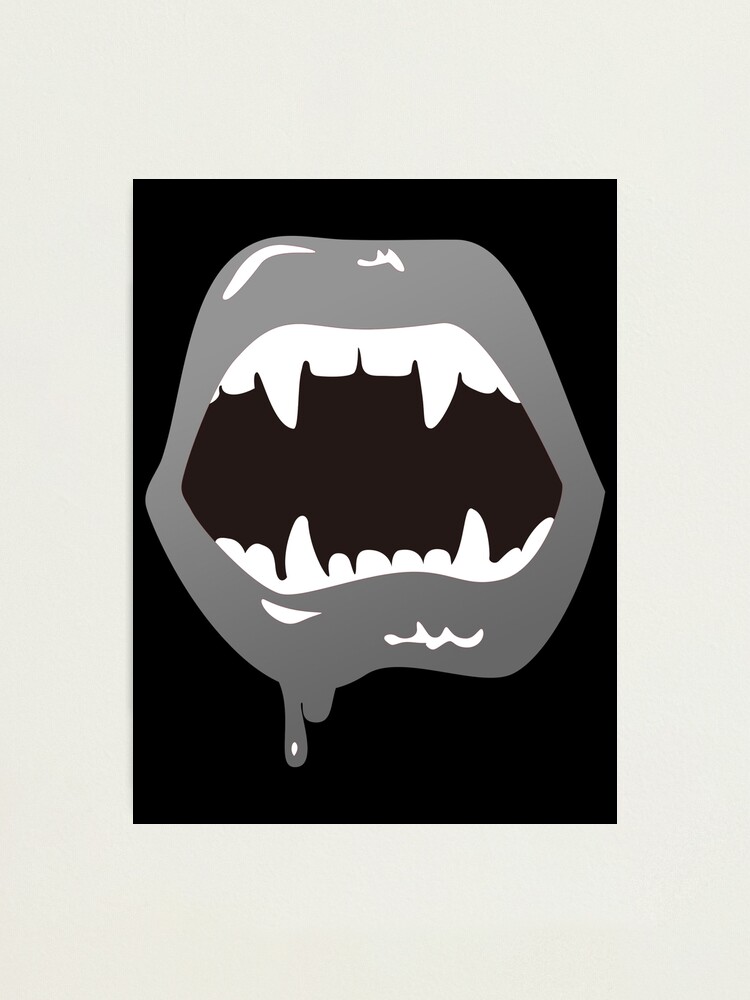Impression photo « Lèvres de vampire Dents de vampire Morsure de ...