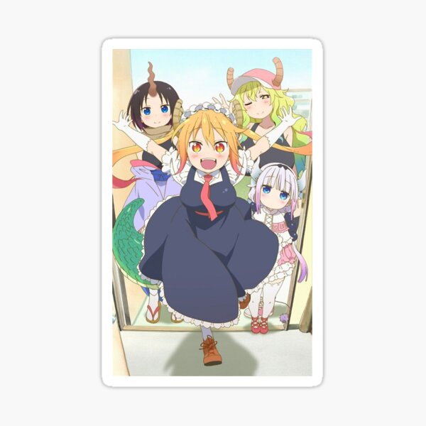 "Dragon Maid - Tohru Kanna Lucoa Elma Classic" Sticker for Sale by ...