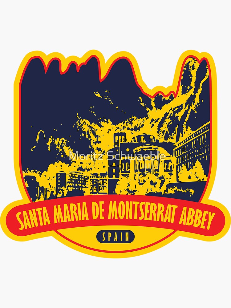 "Santa Maria de Montserrat - Spain" Sticker for Sale by moritzschwaeble ...