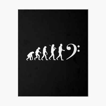 "Bass Player Evolution Clef For Bassist " Art Board Print for Sale by ...