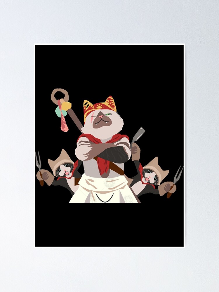 "Monster Hunter World Meowscular Chef " Poster by phamquynh | Redbubble