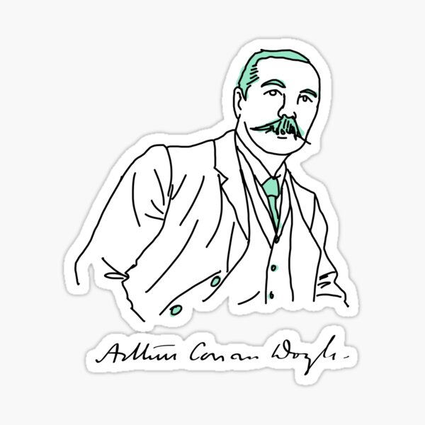 "Minimalist Arthur Conan Doyle" Sticker for Sale by TweedCarnation ...
