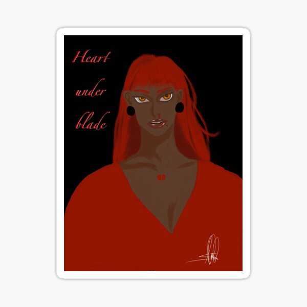 "Heart under blade " Sticker for Sale by dharmeabdul | Redbubble