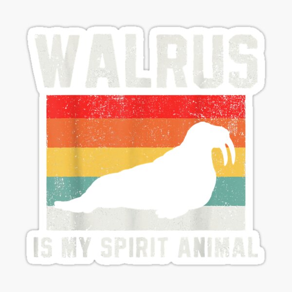 "Walrus Retro Vintage" Sticker for Sale by WilletteDeluca | Redbubble
