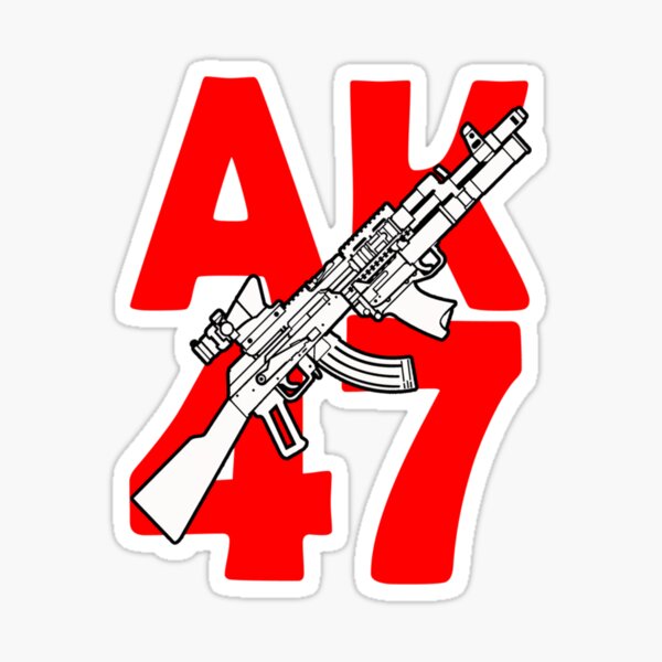 "The Famous AK 47 " Sticker by RosalynBGifts | Redbubble