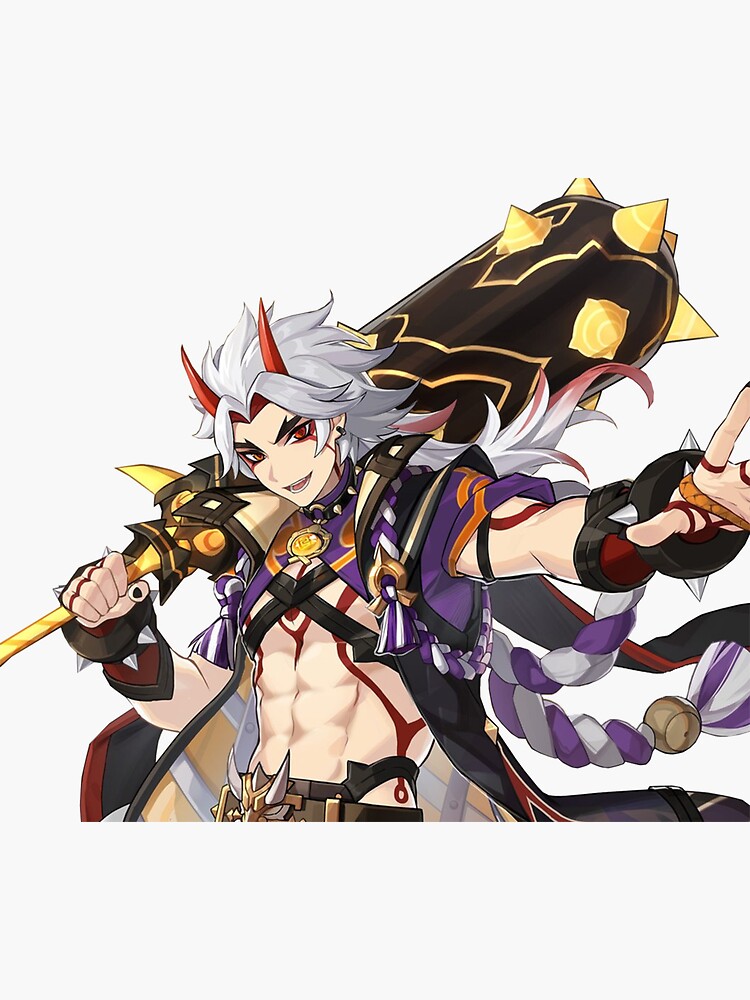 "Arataki Itto (Genshin Impact)" Sticker for Sale by kawaiicrossing ...