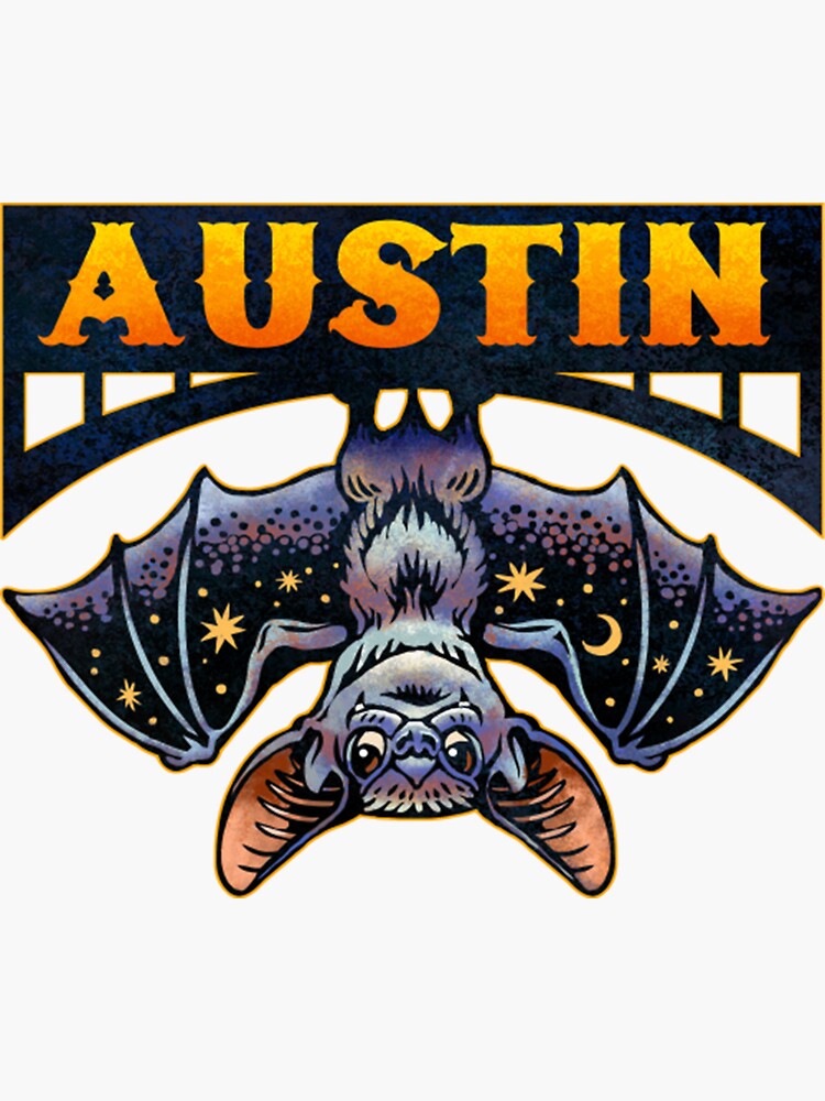"Austin Bat " Sticker for Sale by Perplex927 | Redbubble