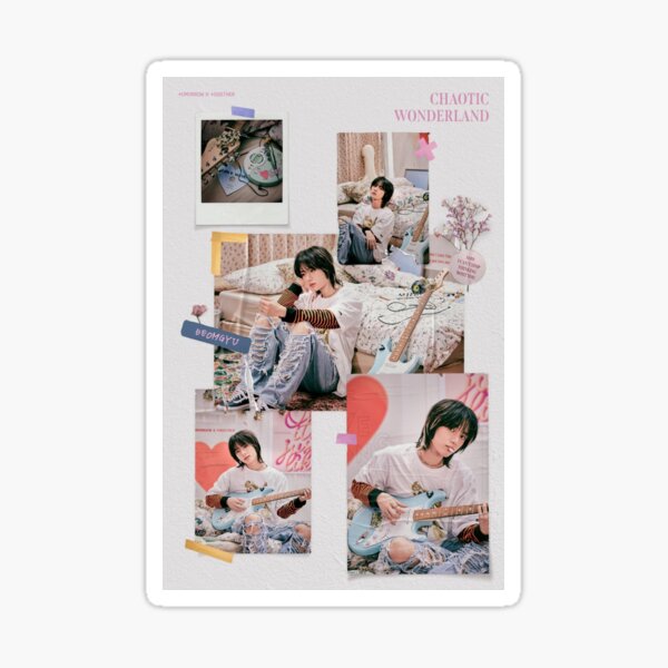 "TXT Beomgyu Chaotic Wonderland" Sticker for Sale by HaloHaloShine ...