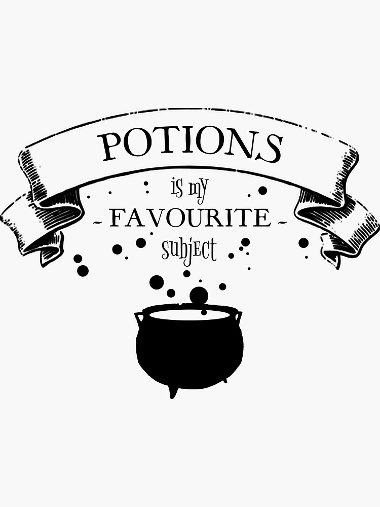 "Potions is my favorite subject" Sticker for Sale by PoeticGear | Redbubble