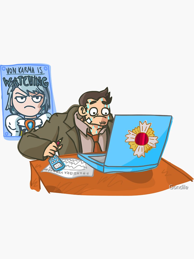 "Gumshoe Hard at Work" Sticker by Gondile | Redbubble