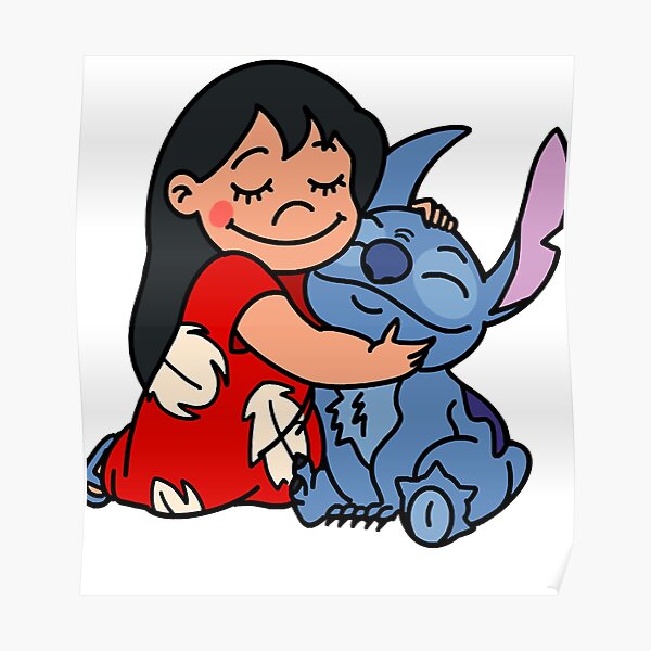 "Lilo hugs stitch" Poster by PamelaRoberta4 | Redbubble