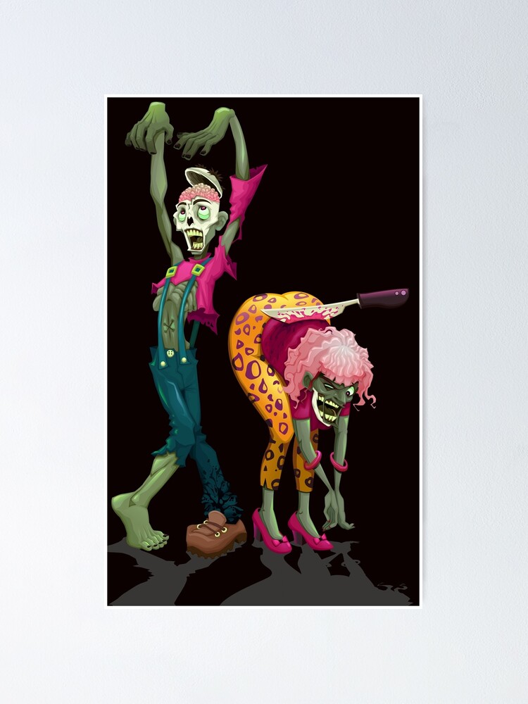"Dance and Twerk - Dynamic Zombie Duo Couple " Poster for Sale by ...