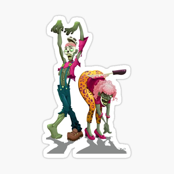 "Dance and Twerk - Dynamic Zombie Duo Couple " Sticker for Sale by ...