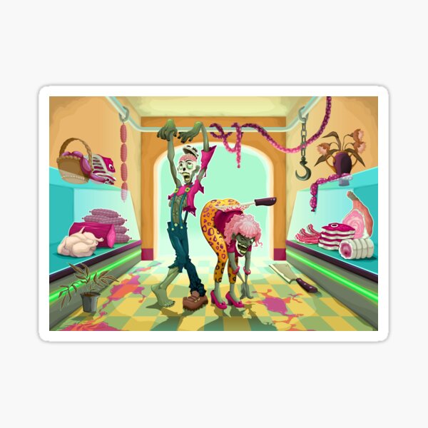 "Dance and Twerk - Dynamic Zombie Duo Couple " Sticker for Sale by ...