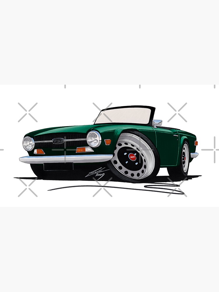 "Triumph TR6 British Racing Green - Caricature Car Art" Cap for Sale by ...
