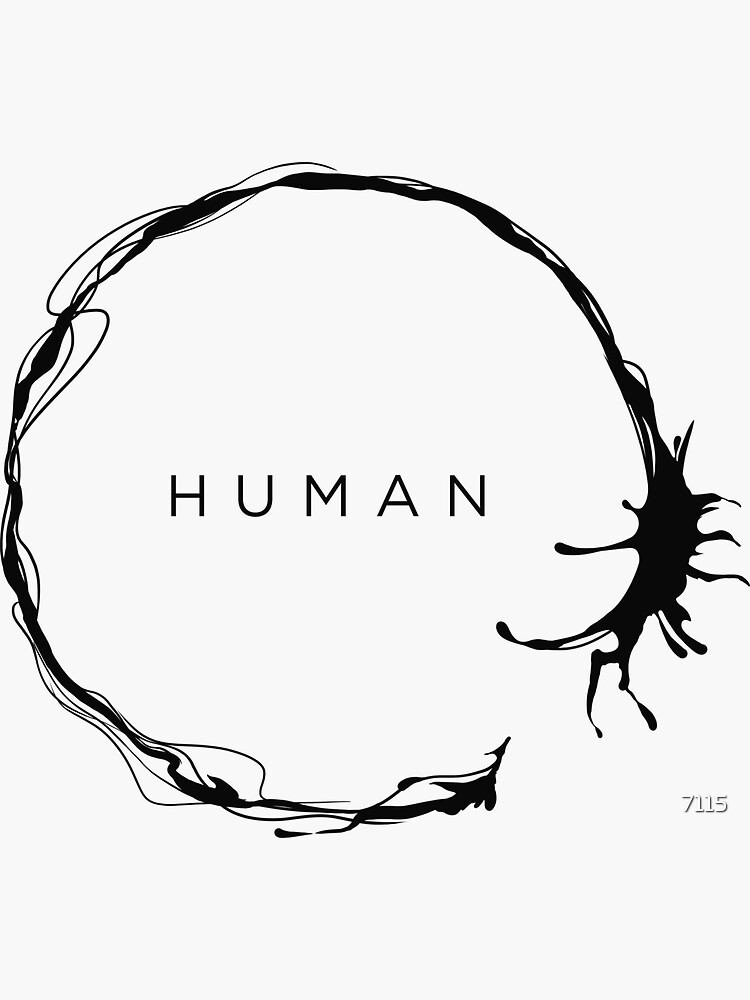 "HUMAN" Sticker for Sale by Liis Roden | Redbubble