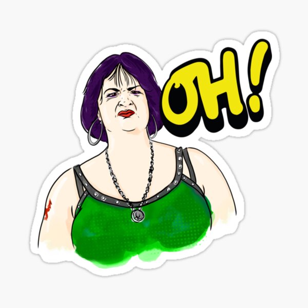 "Nessa OH! " Sticker for Sale by InkyApparel | Redbubble