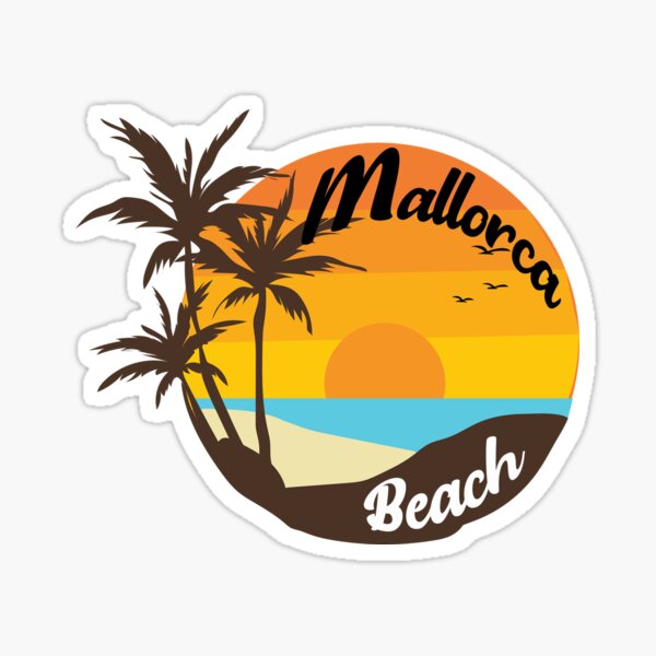 "Mallorca Beach" Sticker by Sanoli-Art | Redbubble