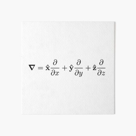 "Nabla operator definition, math and physics basics" Art Board Print ...