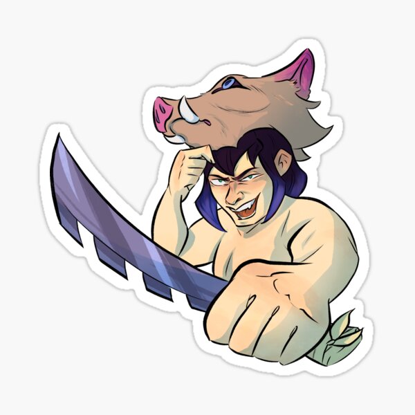 "Hashibira Inosuke Demon Slayer " Sticker by AnnNahNah | Redbubble
