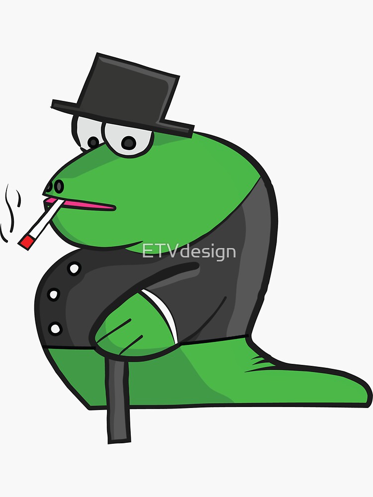 "Rich Slug in Black Suit with Smoke" Sticker for Sale by ETVdesign ...