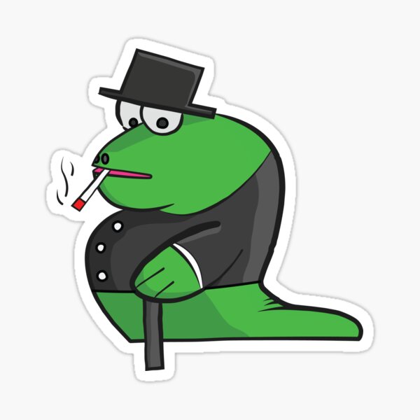 "Rich Slug in Black Suit with Smoke" Sticker for Sale by ETVdesign ...