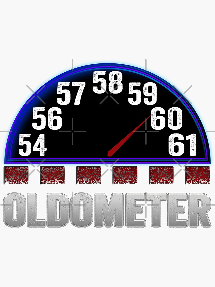 Pegatina «Oldometer 59-60 - Odómetro - Feliz cumpleaños - Me encantan ...