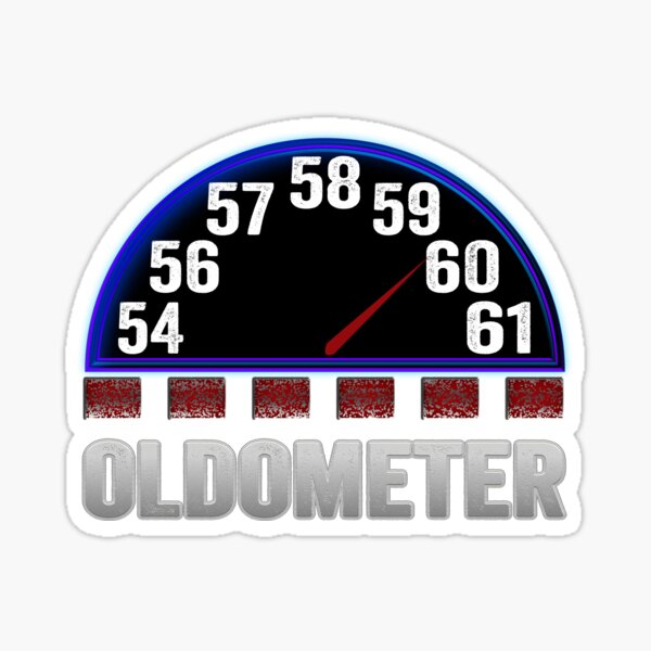 Pegatina «Oldometer 59-60 - Odómetro - Feliz cumpleaños - Me encantan ...