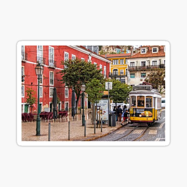 "More Scenes From The Streets Of Lisbon - 3 - Tram 28 © " Sticker for ...