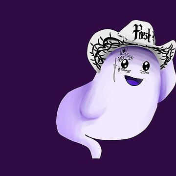"Posty as a Ghosty" Sticker for Sale by Pineappledoge | Redbubble