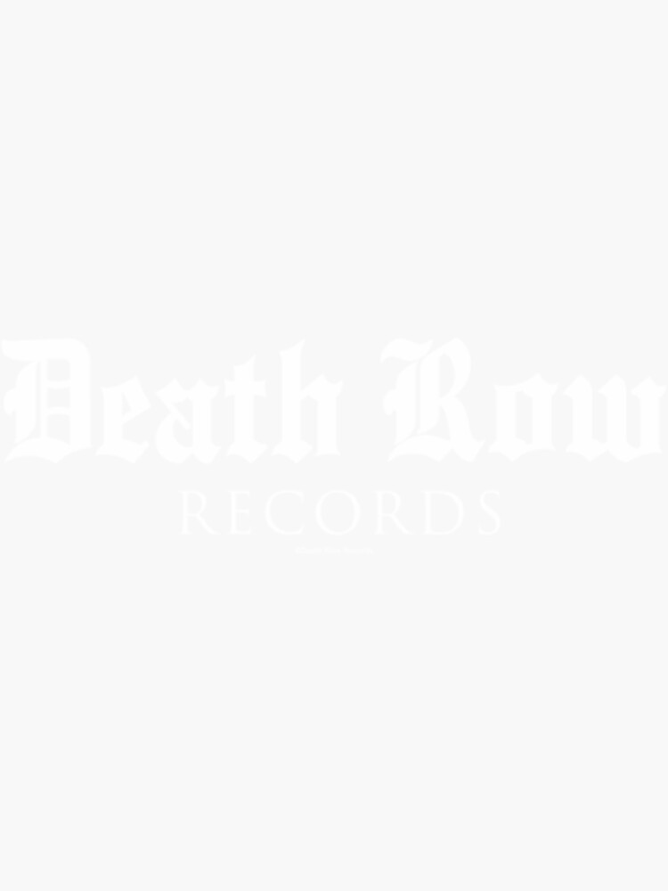 "Gift Death Row Records Blackletter Font Logo| Perfect Gift" Sticker ...